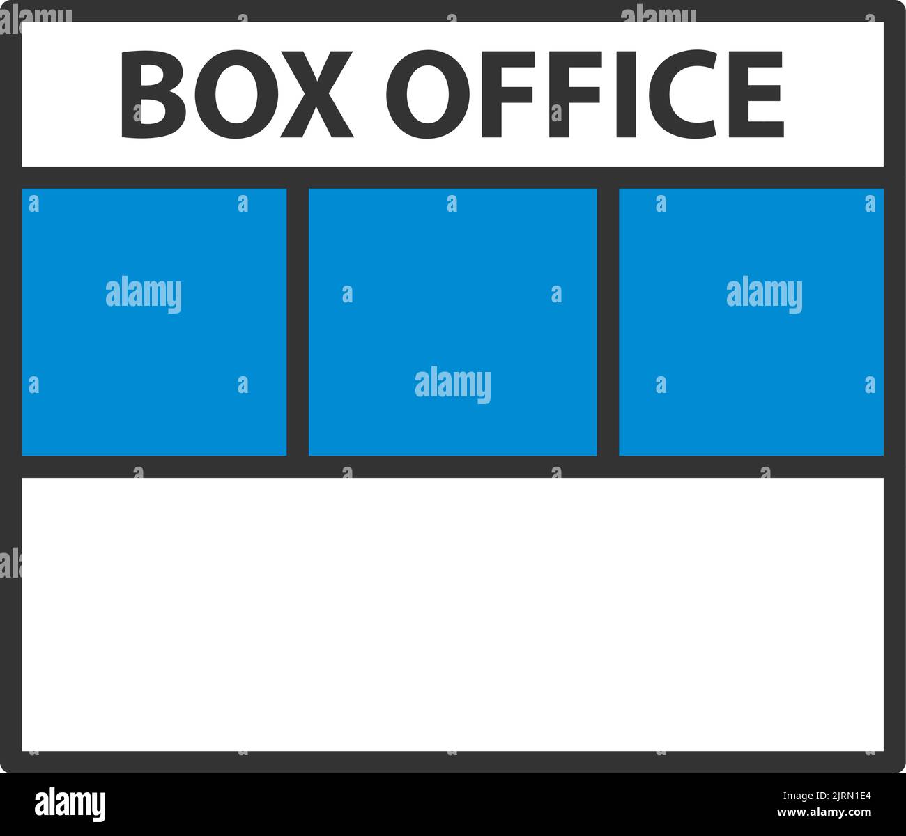 Box Office Icon. Editable Bold Outline With Color Fill Design. Vector ...