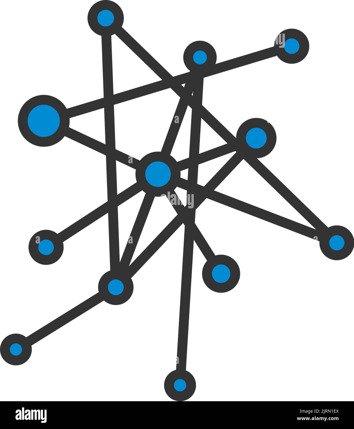 Connection Net Icon. Editable Bold Outline With Color Fill Design ...