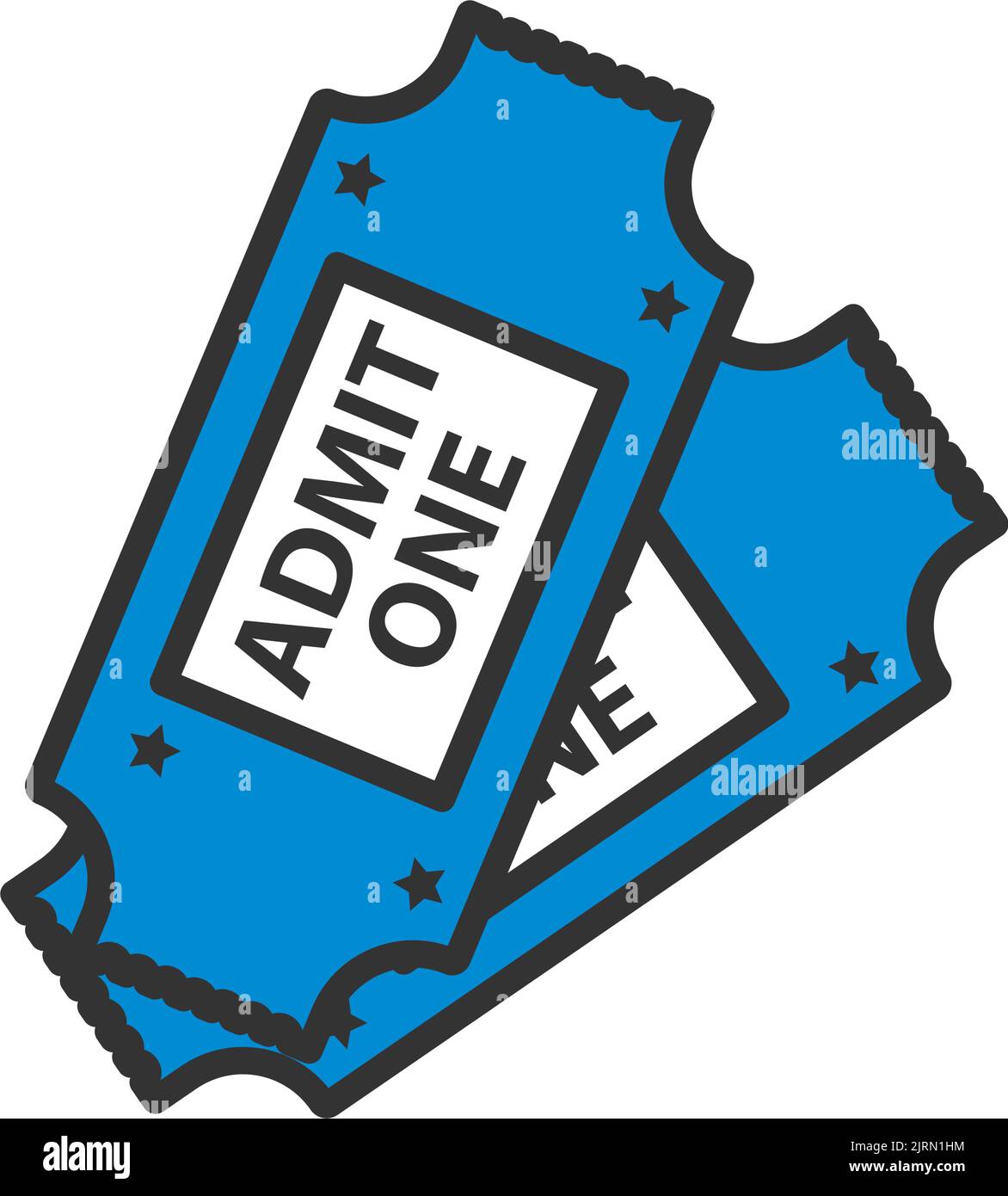 Cinema Tickets Icon. Editable Bold Outline With Color Fill Design ...