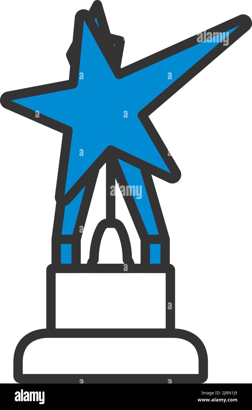 Cinema Award Icon. Editable Bold Outline With Color Fill Design. Vector ...