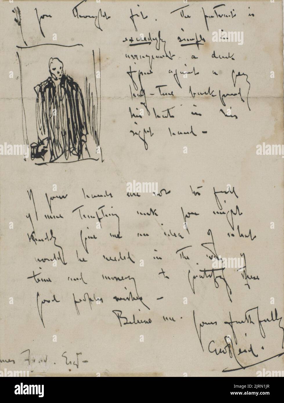 Sketch from a letter, by George Reid. Gift of the New Zealand Academy ...