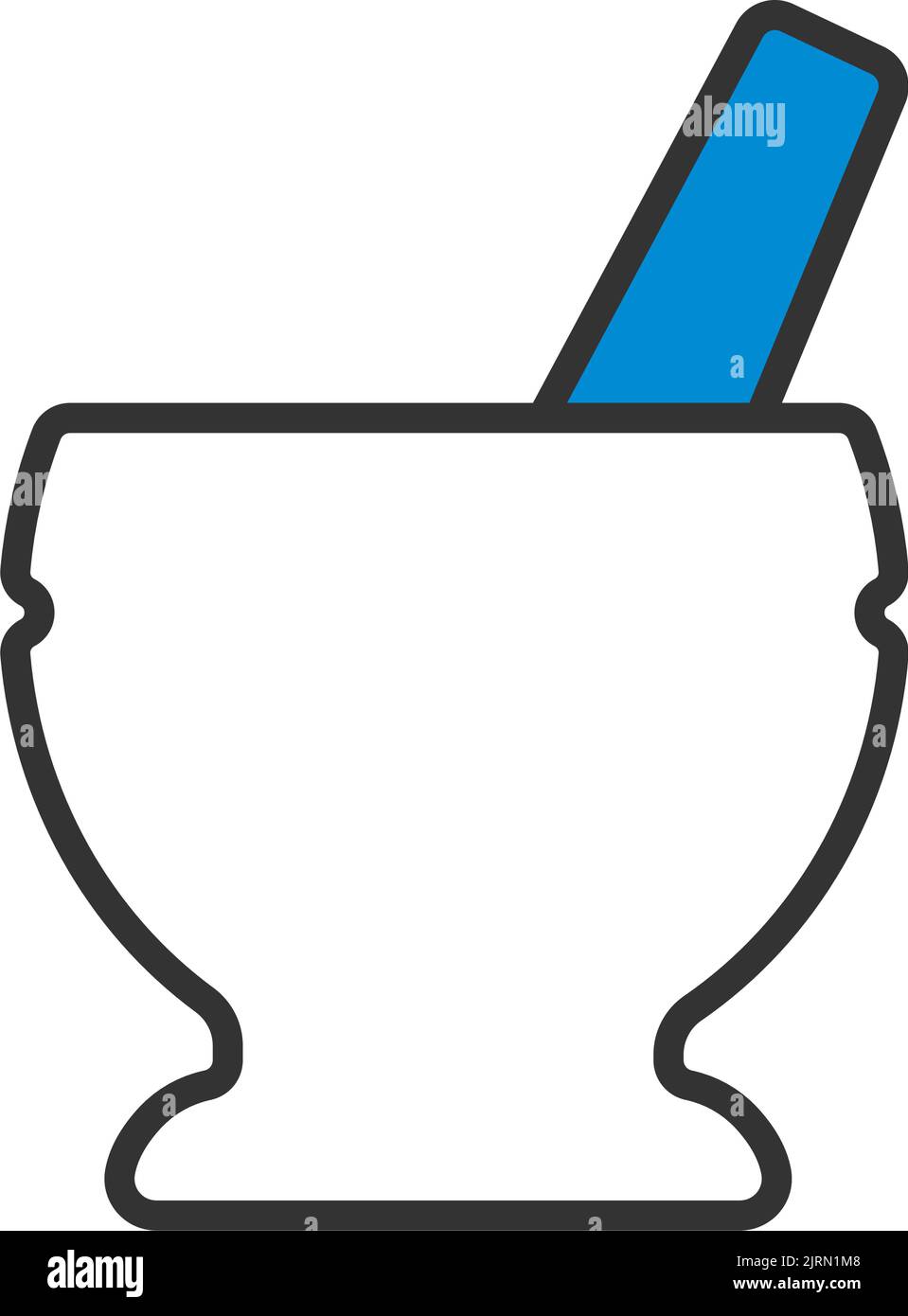 Icon Of Chemistry Mortar. Editable Bold Outline With Color Fill Design ...