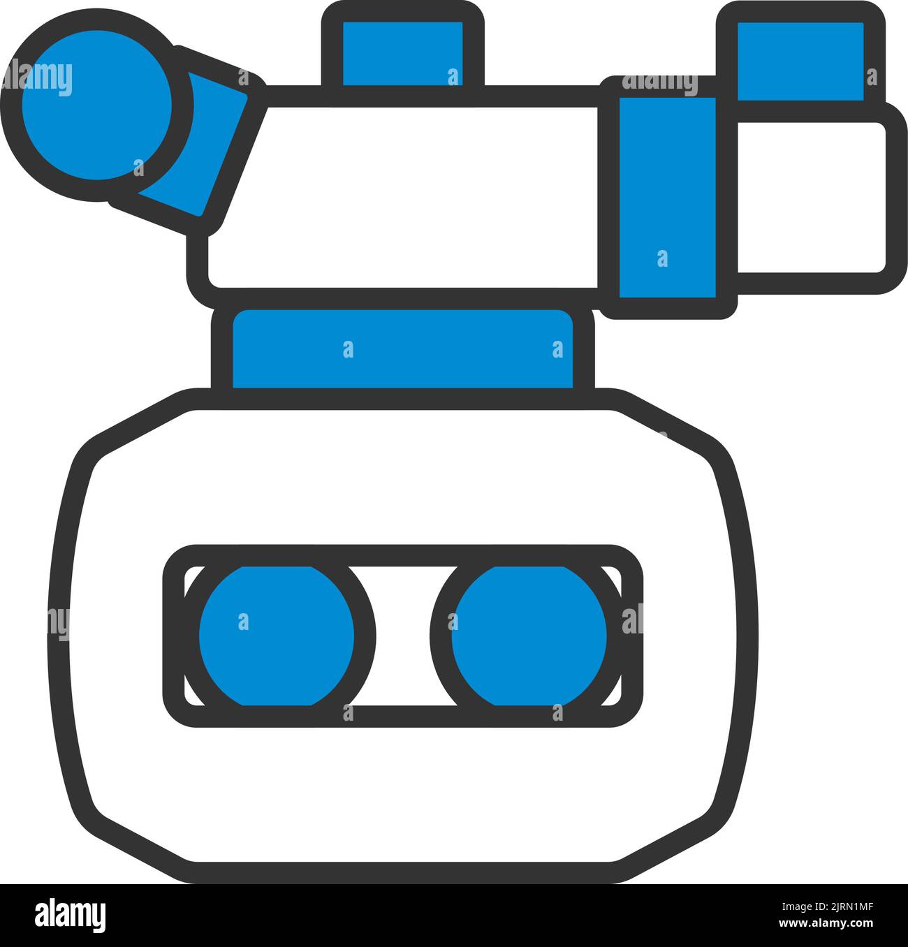 3d Movie Camera Icon. Editable Bold Outline With Color Fill Design ...