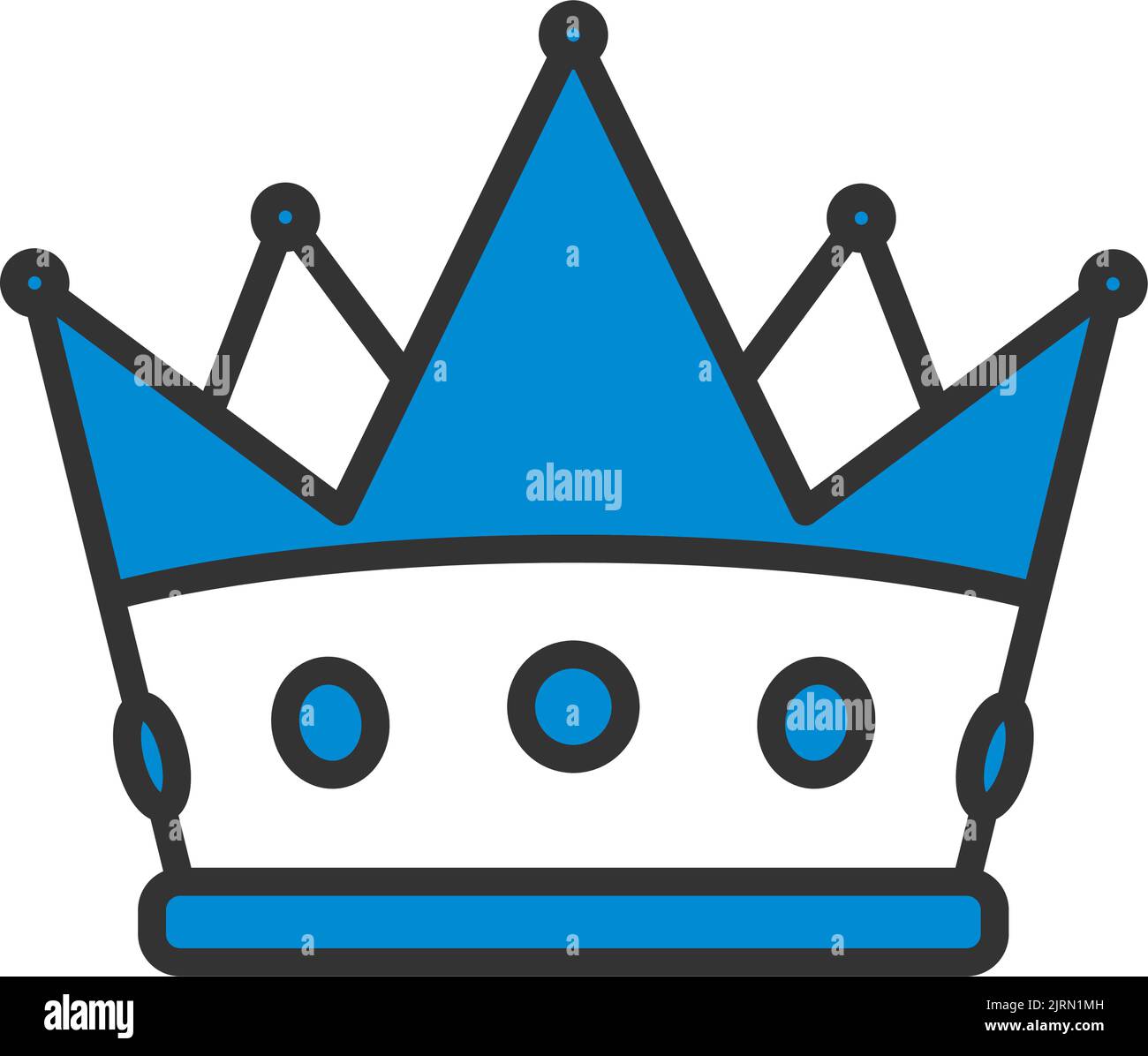 Party Crown Icon. Editable Bold Outline With Color Fill Design. Vector ...