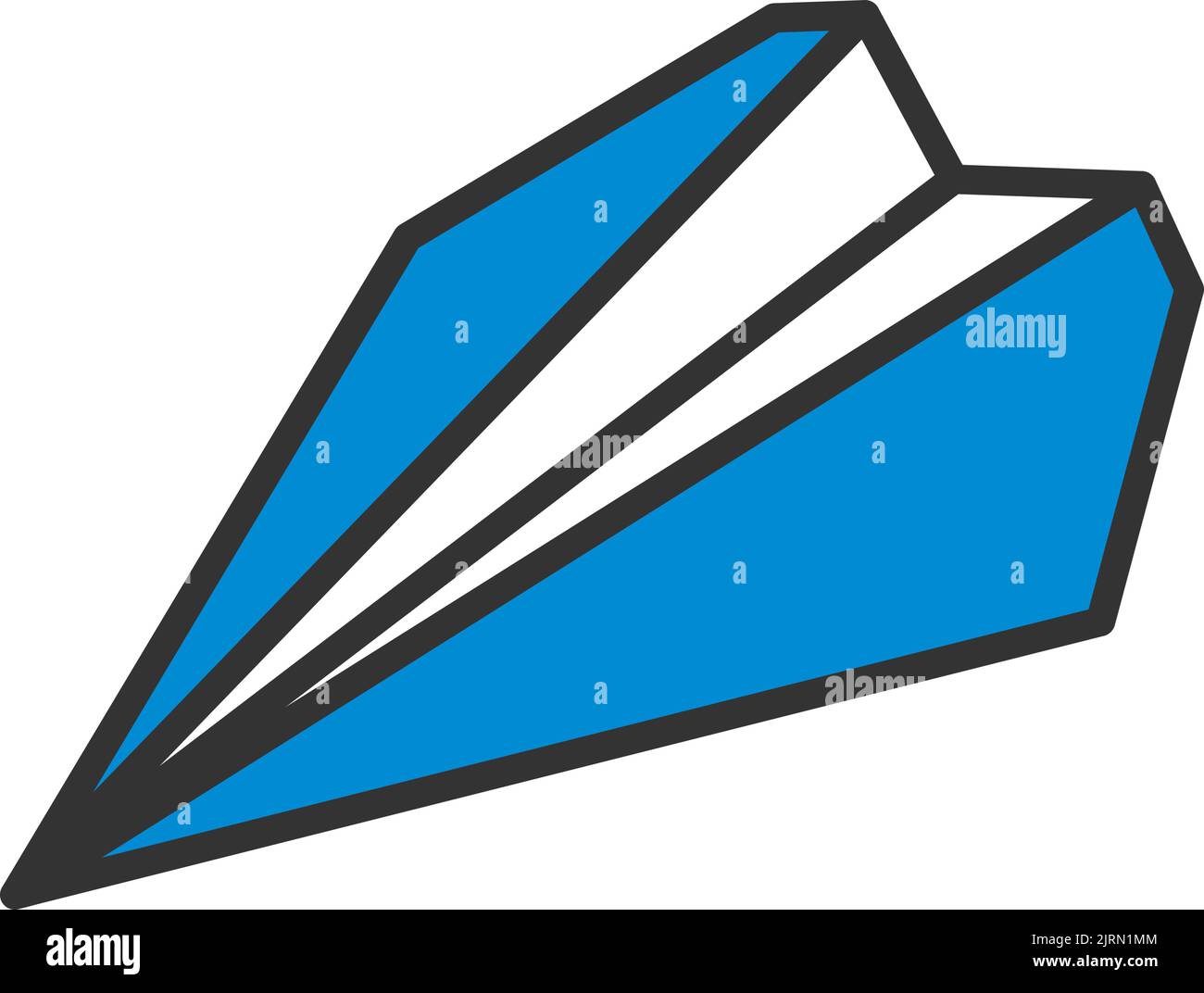 Paper Plane Icon. Editable Bold Outline With Color Fill Design. Vector ...