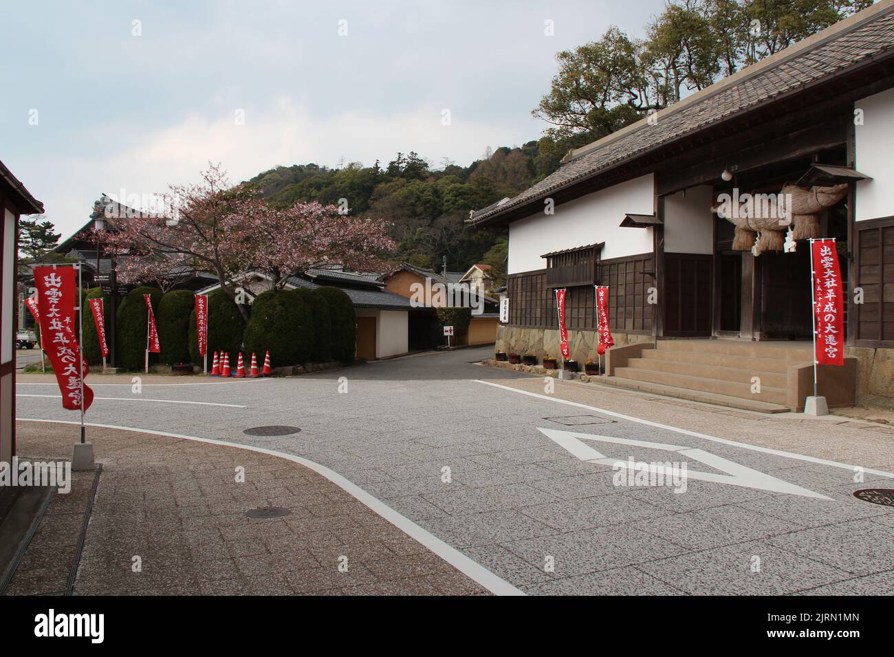 street and traditional houses in izumo in japan Stock Photo - Alamy
