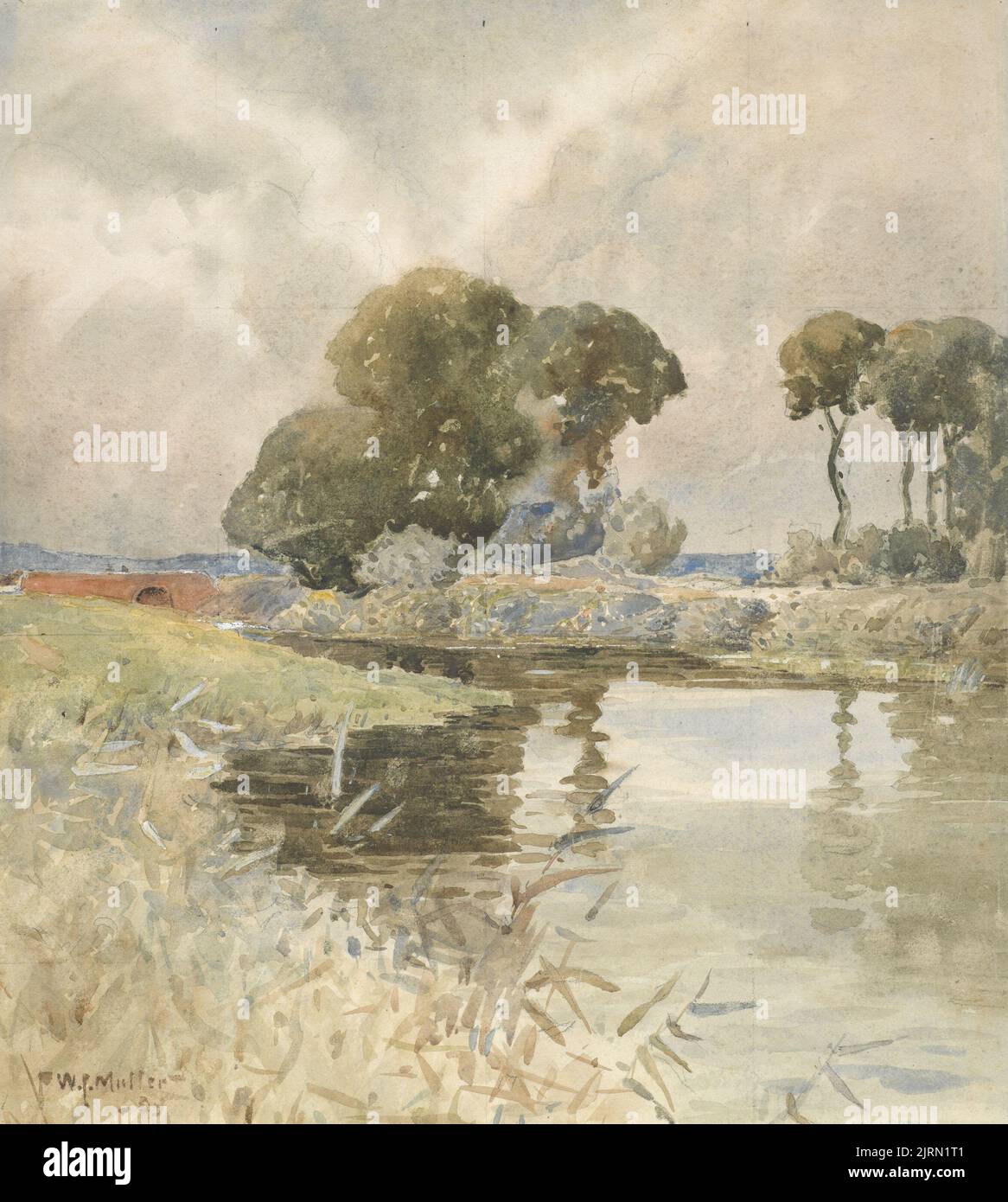 Landscape with river, England, by William Muller. Gift of Archdeacon F ...