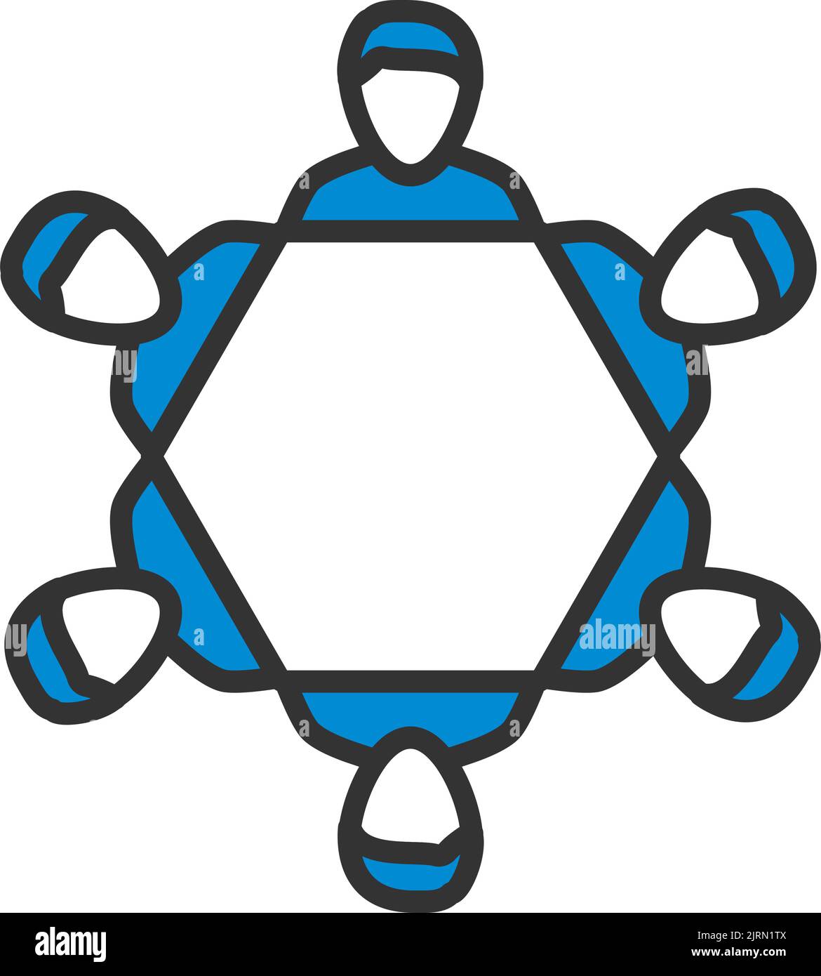 Conversation Table Icon. Editable Bold Outline With Color Fill Design ...