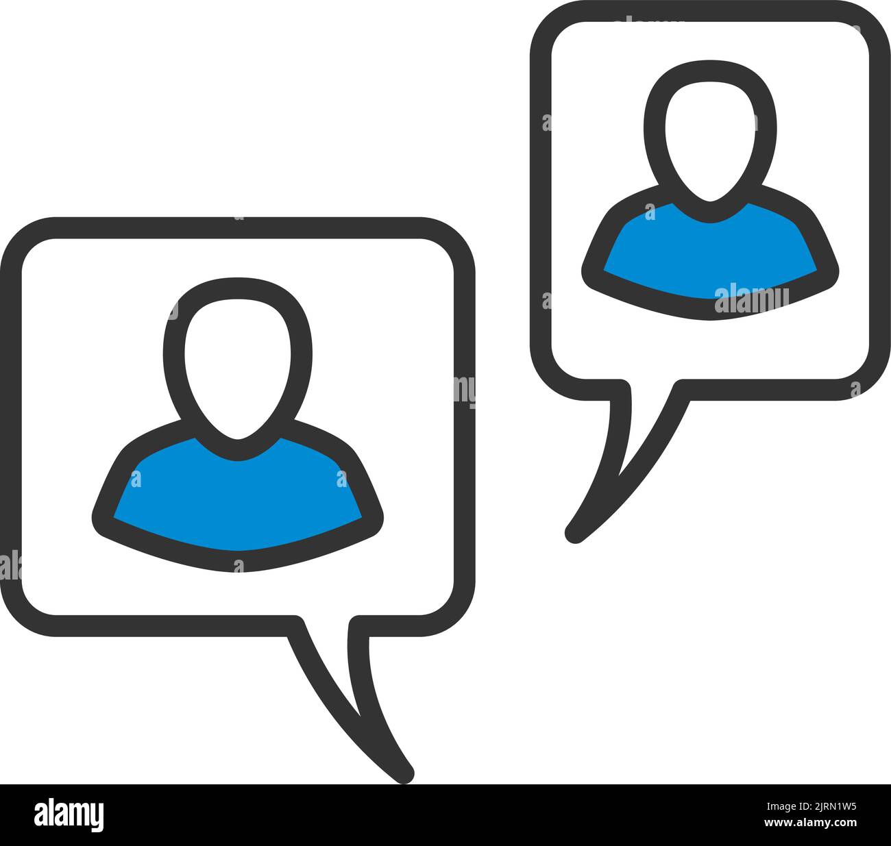 Chat Icon. Editable Bold Outline With Color Fill Design. Vector ...