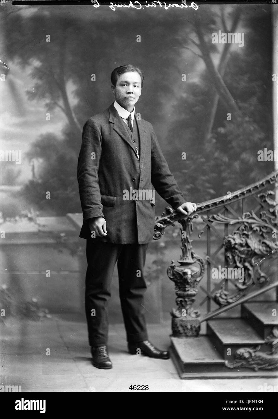 Portrait of a young man, inscribed 'Quong Tai Chung'., circa 1920 ...