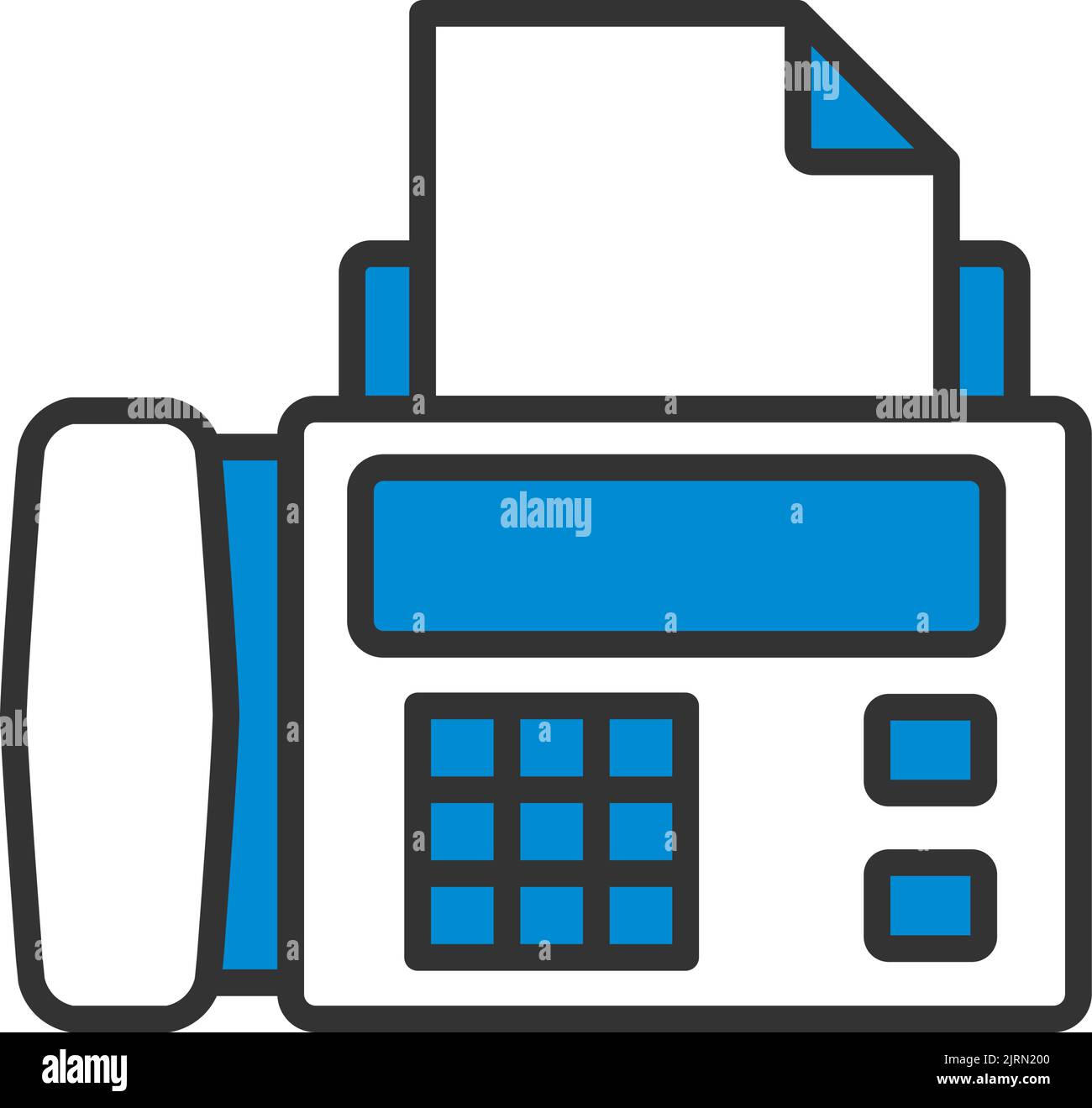 Fax Icon. Editable Bold Outline With Color Fill Design. Vector ...