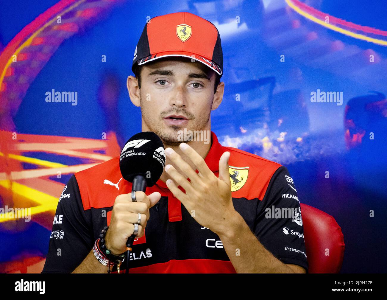 SPA - Charles Leclerc (Ferrari) during a press conference at the Spa ...