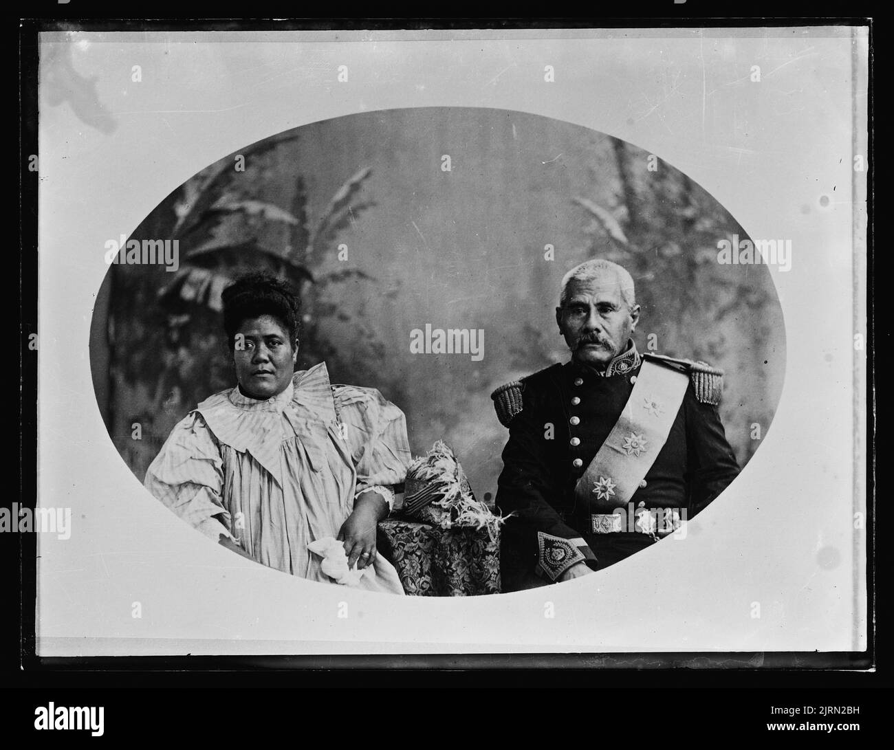 [King Malietoa and Queen, Samoa] Stock Photo - Alamy