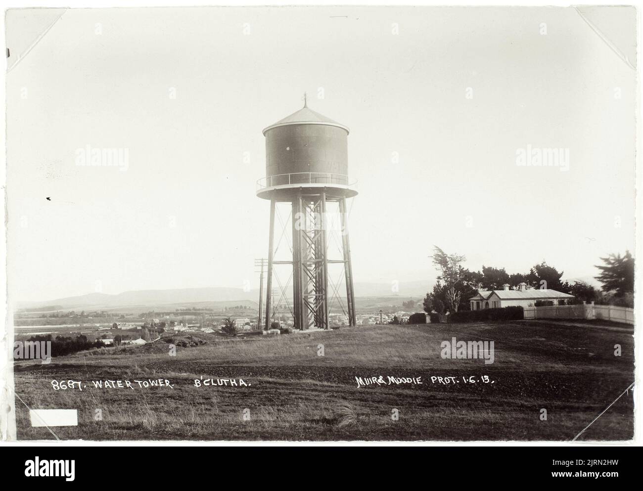 Water Tower, Balclutha, June 1913, Balclutha, by Muir & Moodie Stock ...