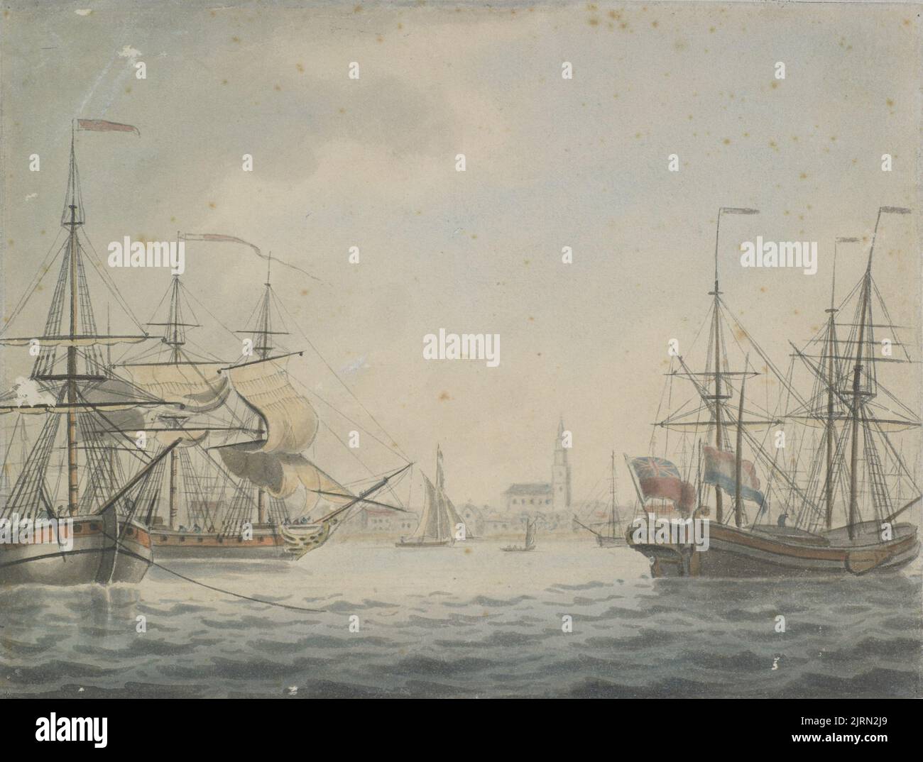 Ships in harbour, by William Joy. Gift of Archdeacon F.H.D. Smythe ...