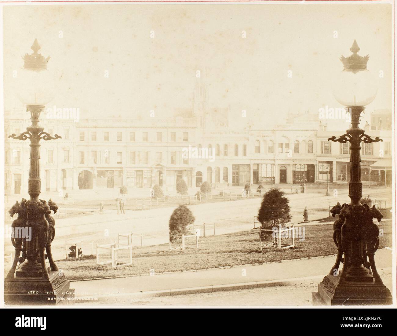 The Octagon - Dunedin, 1800s, Dunedin, by Burton Brothers Stock Photo ...