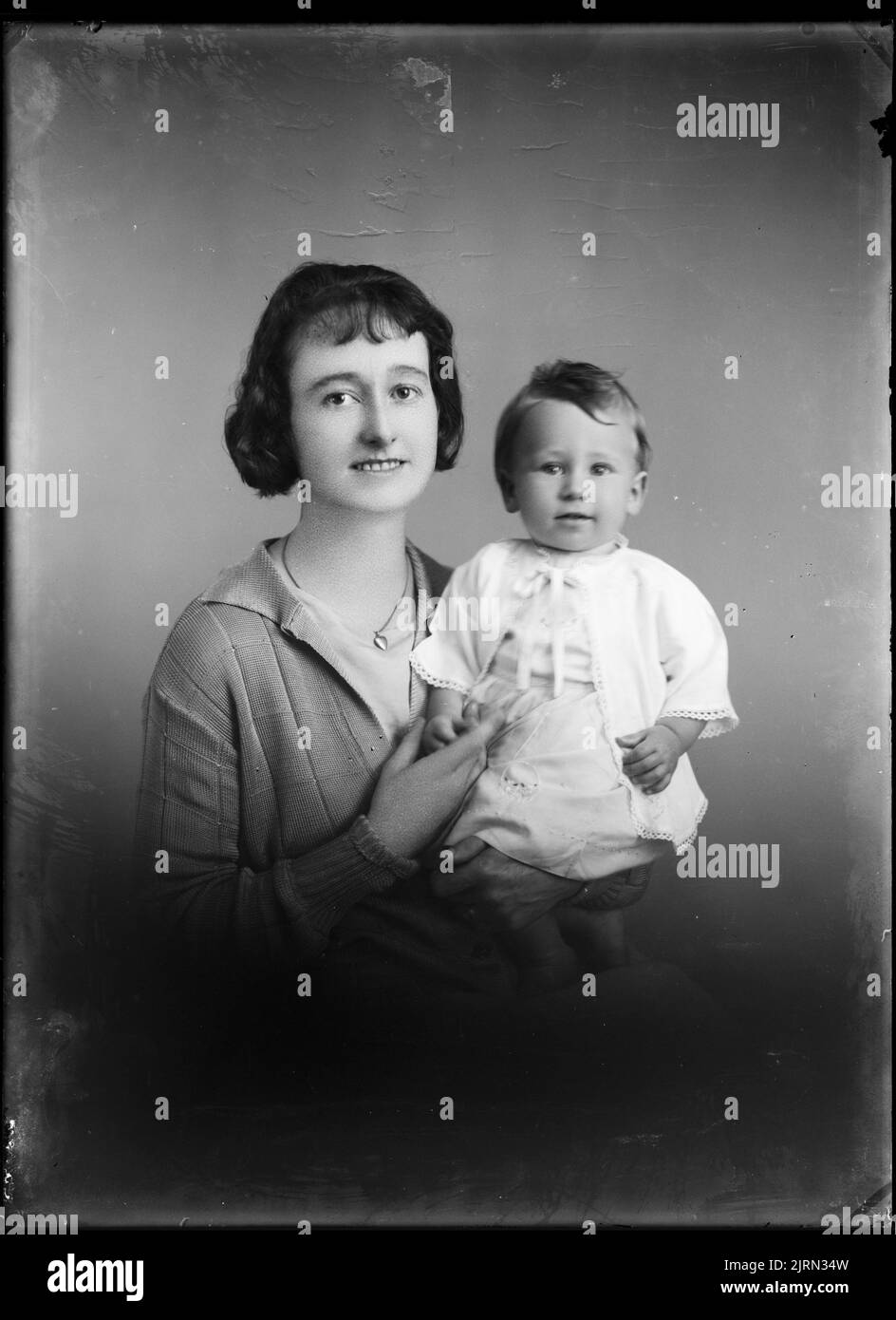 Mother and child, circa 1920s, Wellington, by Berry & Co Stock Photo ...