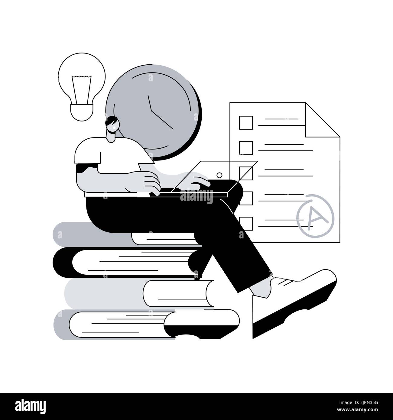 Exams and tests abstract concept vector illustration. Test results ...