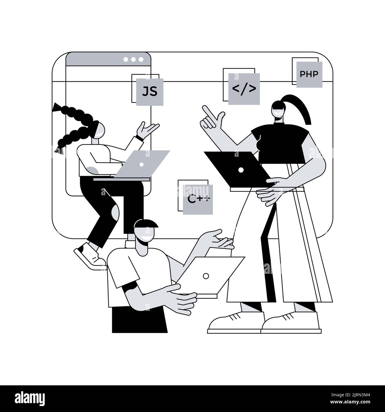 Computer Programming Camp Abstract Concept Vector Illustration Computer Science Camp Cyber