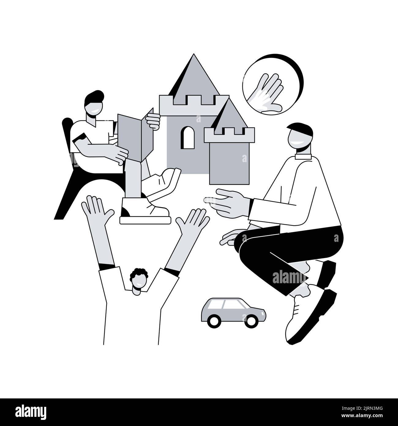 Drop-in childcare abstract concept vector illustration. Short-term ...