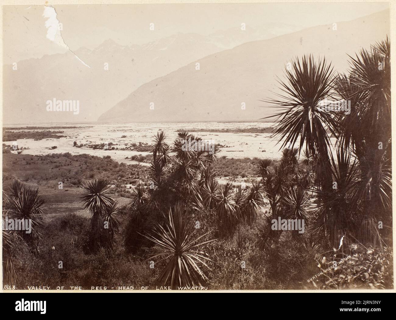 Valley of the Rees - Head of Lake Wakatipu, 1870-1880s, Otago, by ...