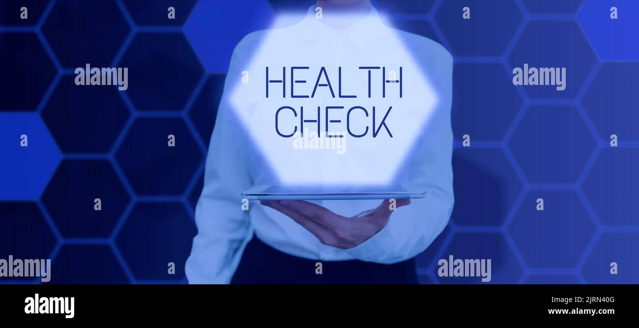 Sign displaying Health Check. Business showcase Medical Examination ...