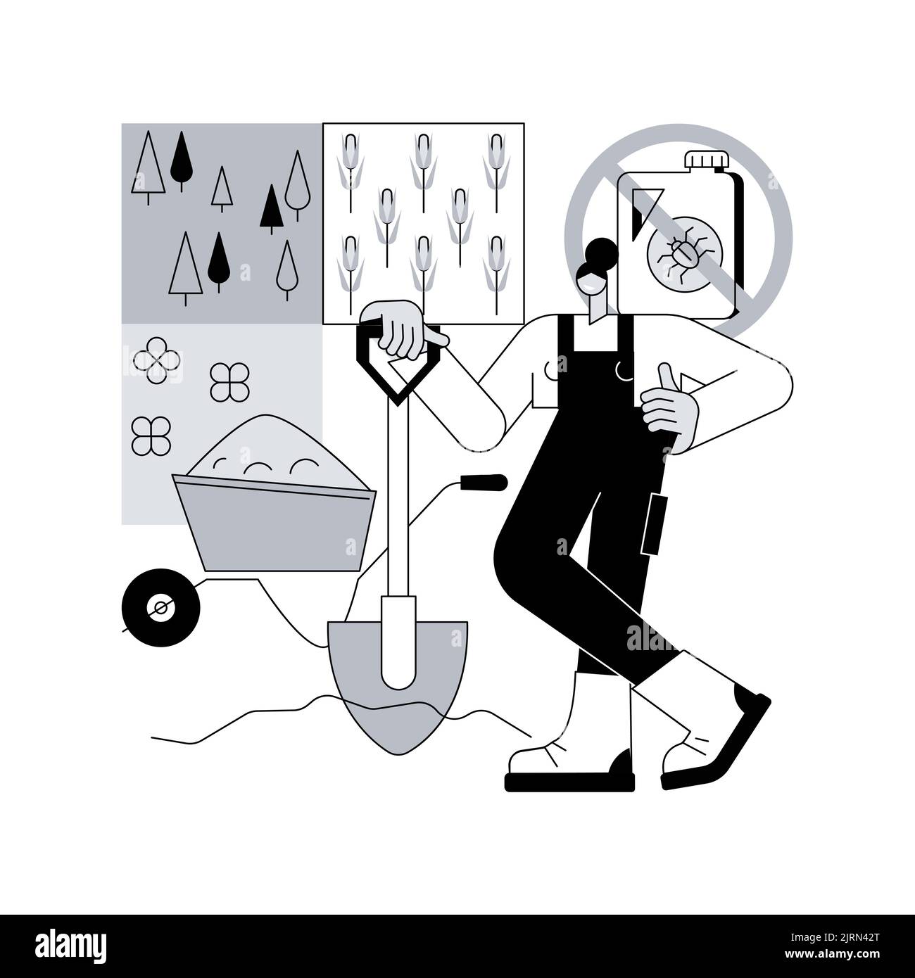 Crop rotation cartoon hi-res stock photography and images - Alamy