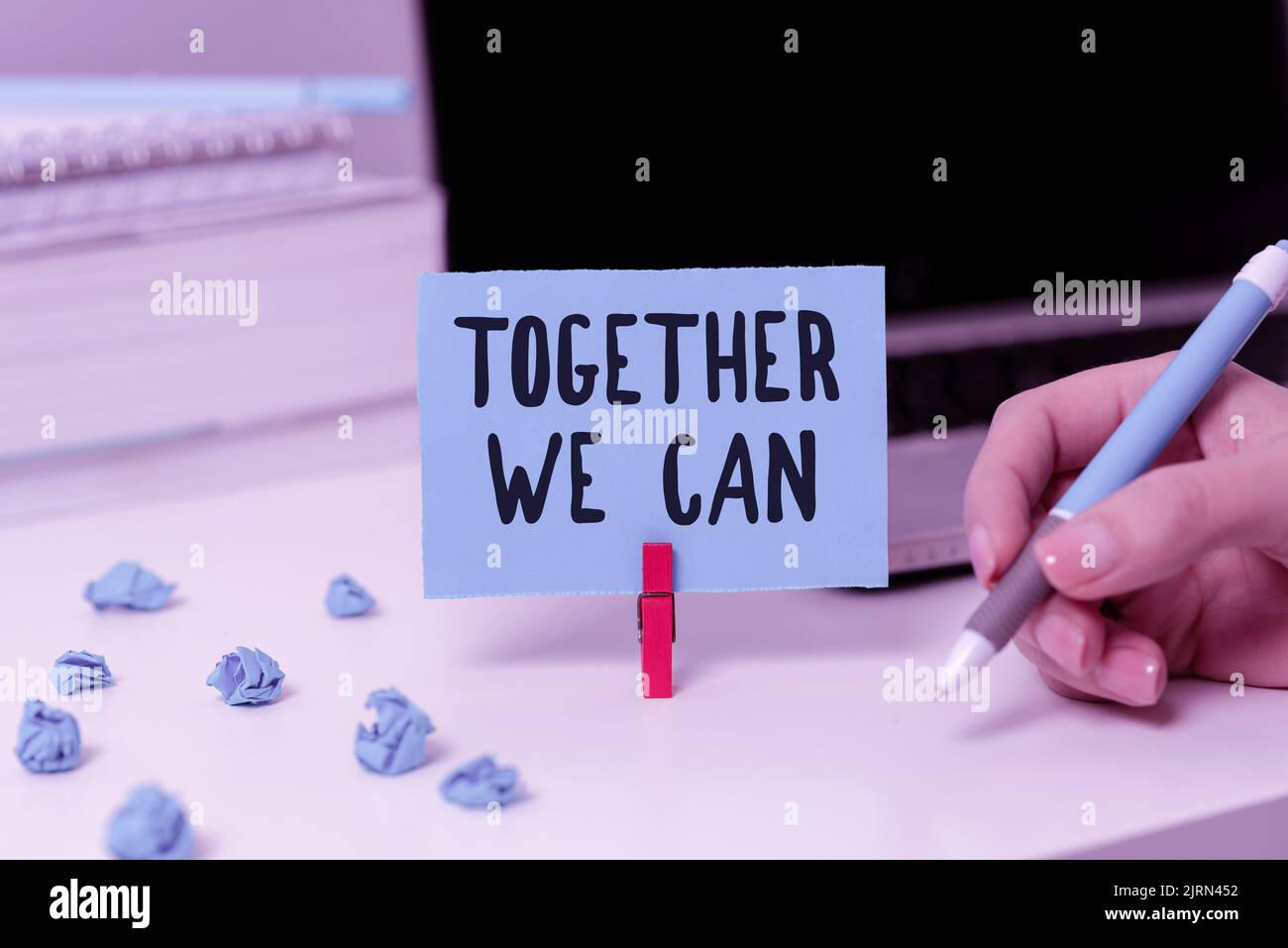 Text sign showing Together We Can. Business overview Unity can makes ...