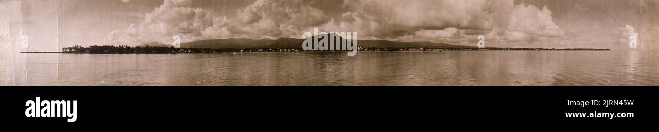 Apia harbour, Samoa, circa 1900, Smoa, by Thomas Andrew Stock Photo - Alamy