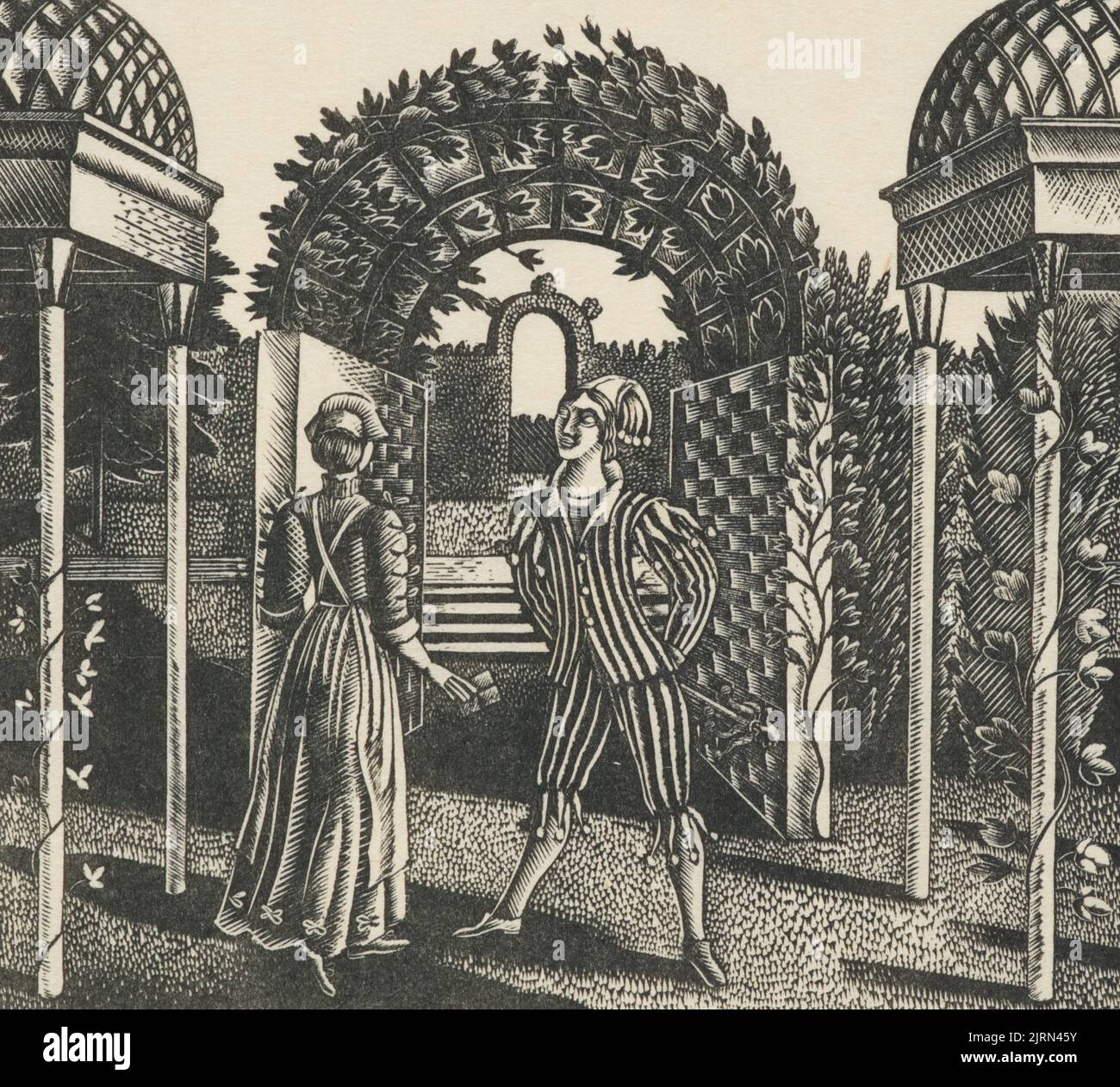 Maria and clown., 1932, England, by Eric Ravilious. Gift of Rex Nan ...