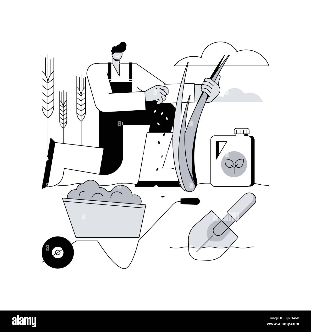 Soil fertility abstract concept vector illustration. Soil productivity ...