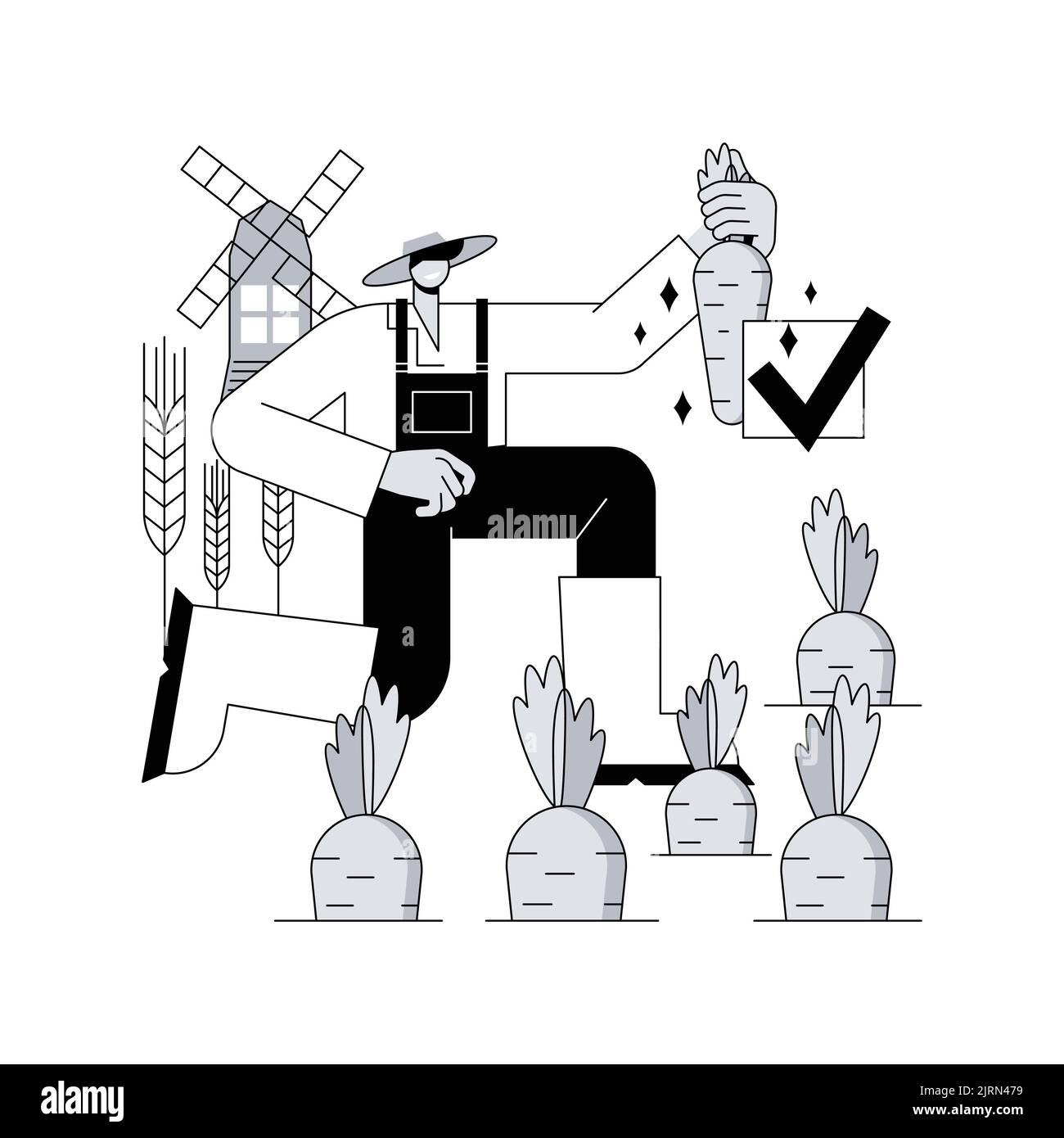 Natural farming abstract concept vector illustration. Ecological ...