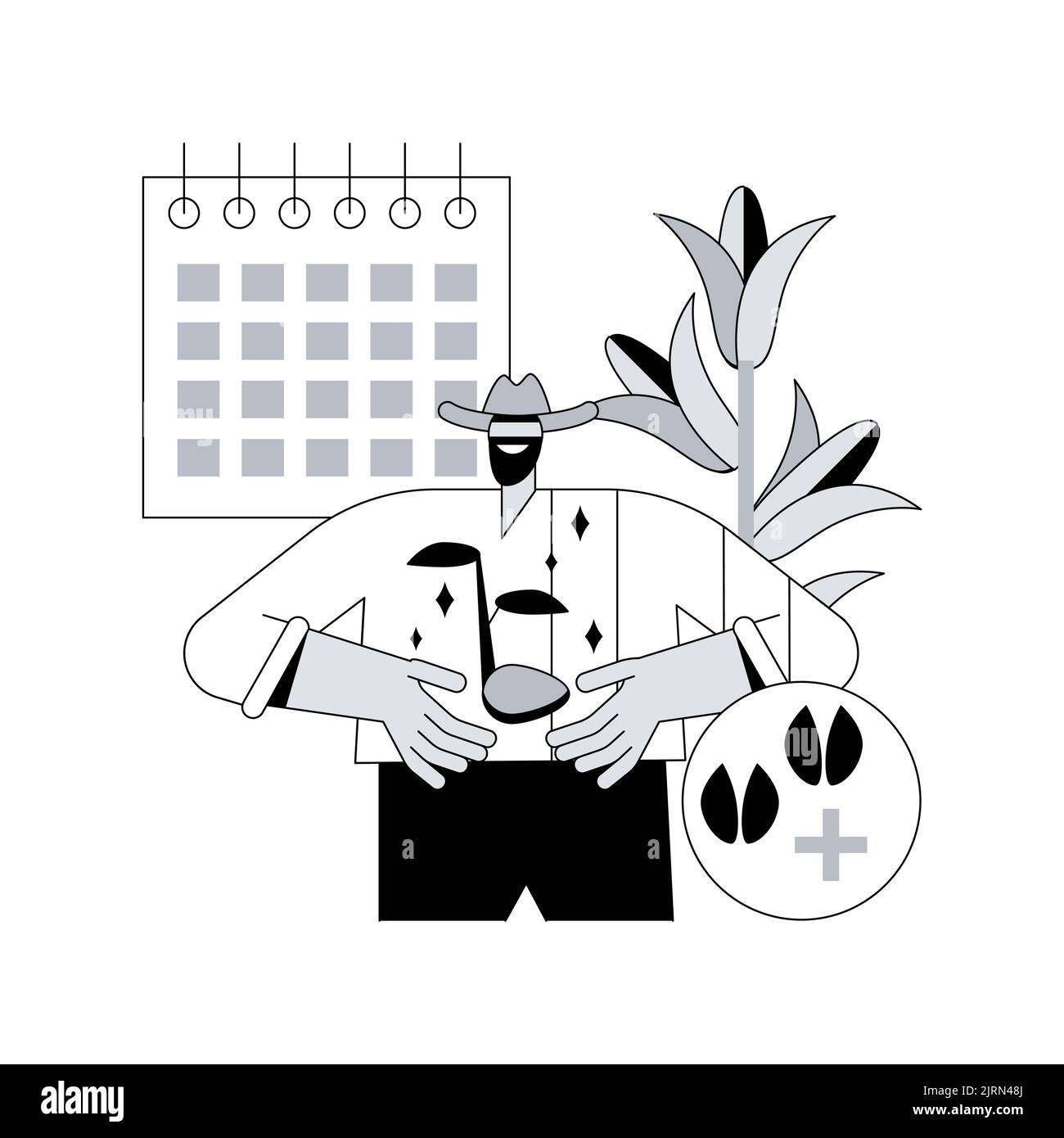 Biodynamic farming abstract concept vector illustration. Organic ...