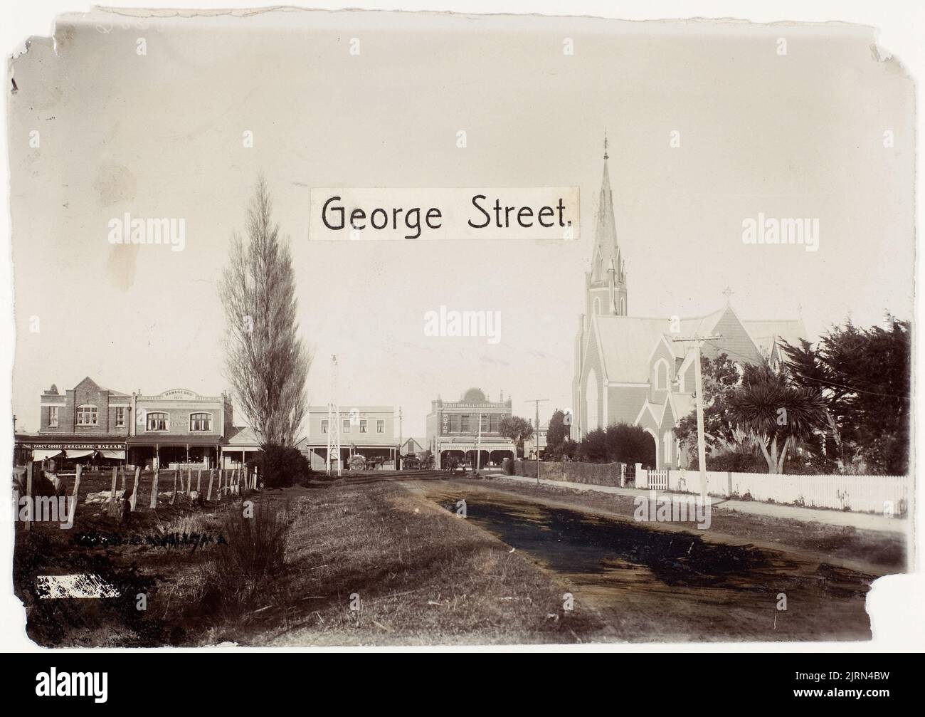 George Street, Late nineteenth century, Dunedin, by Muir & Moodie Stock ...