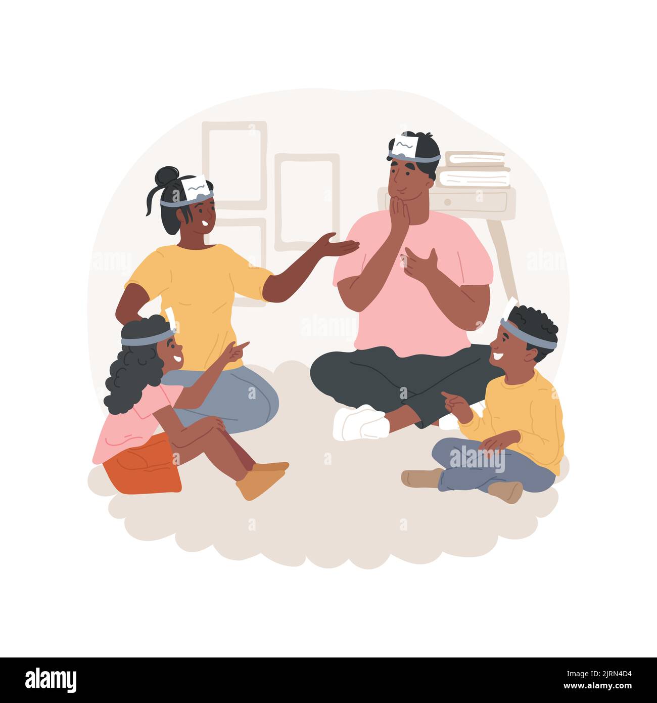 What am I isolated cartoon vector illustration. Picture guessing board ...