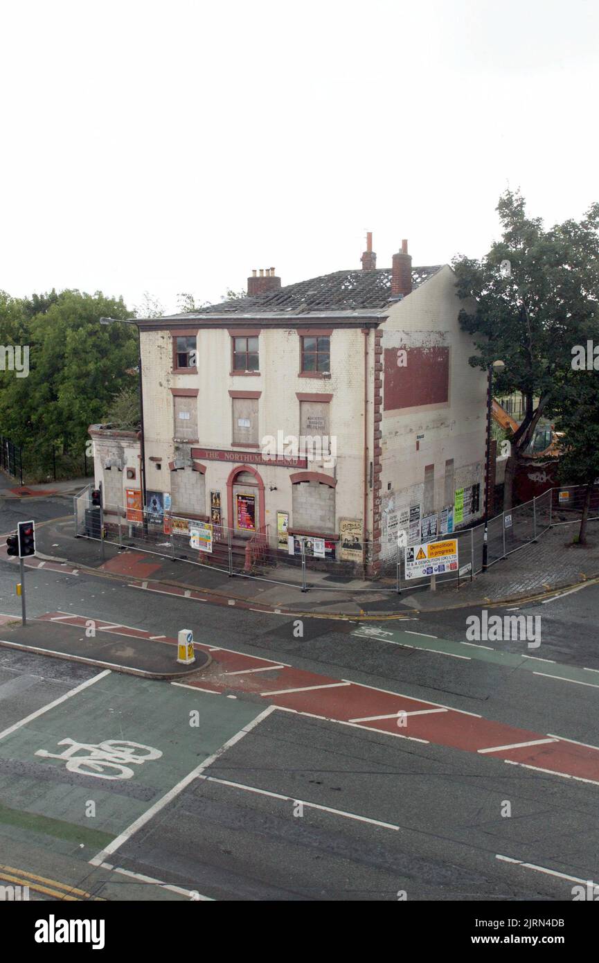 Demolition of The Northumberland pub Chester Road, Old Trafford ...