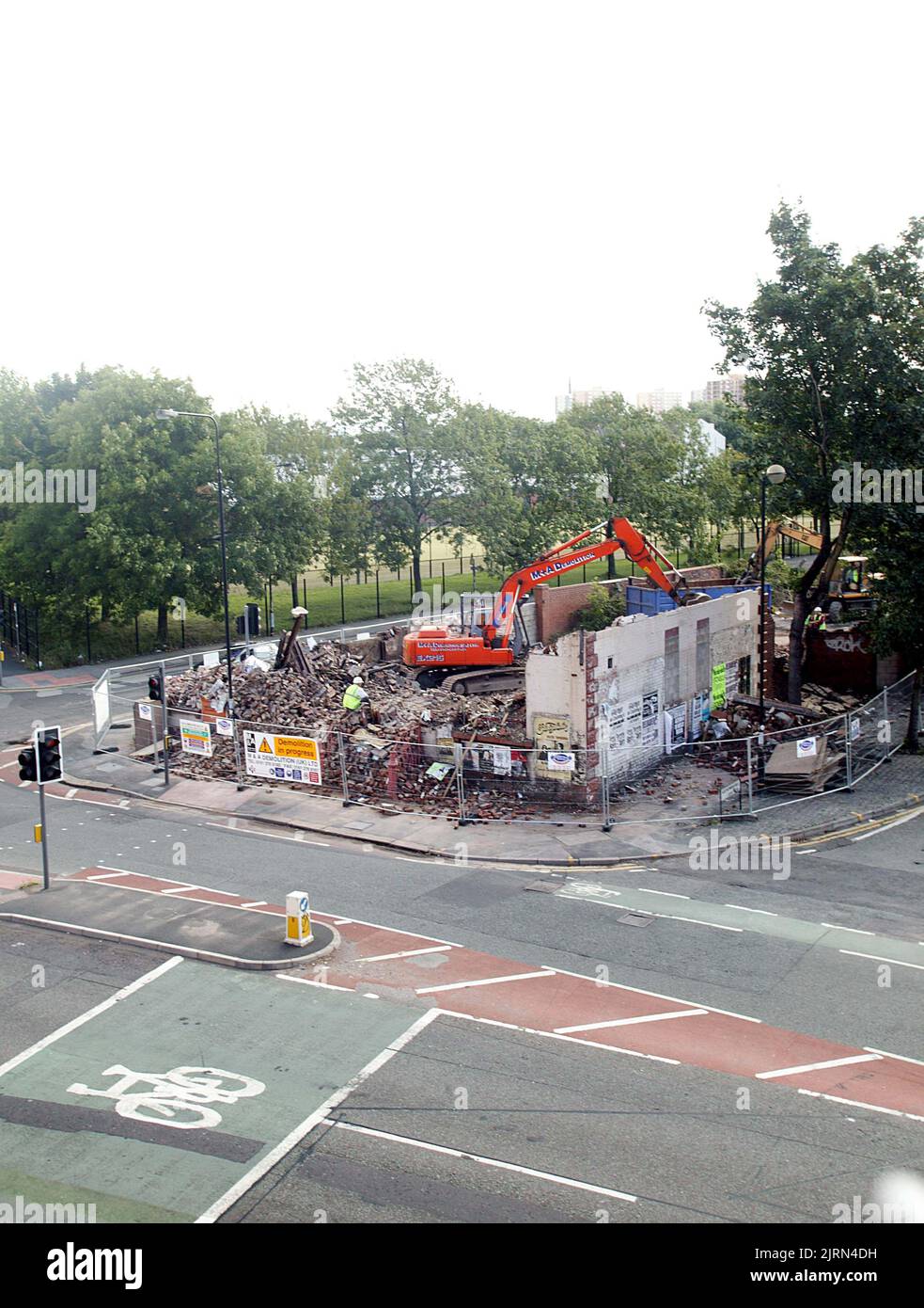 Demolition of The Northumberland pub Chester Road, Old Trafford ...