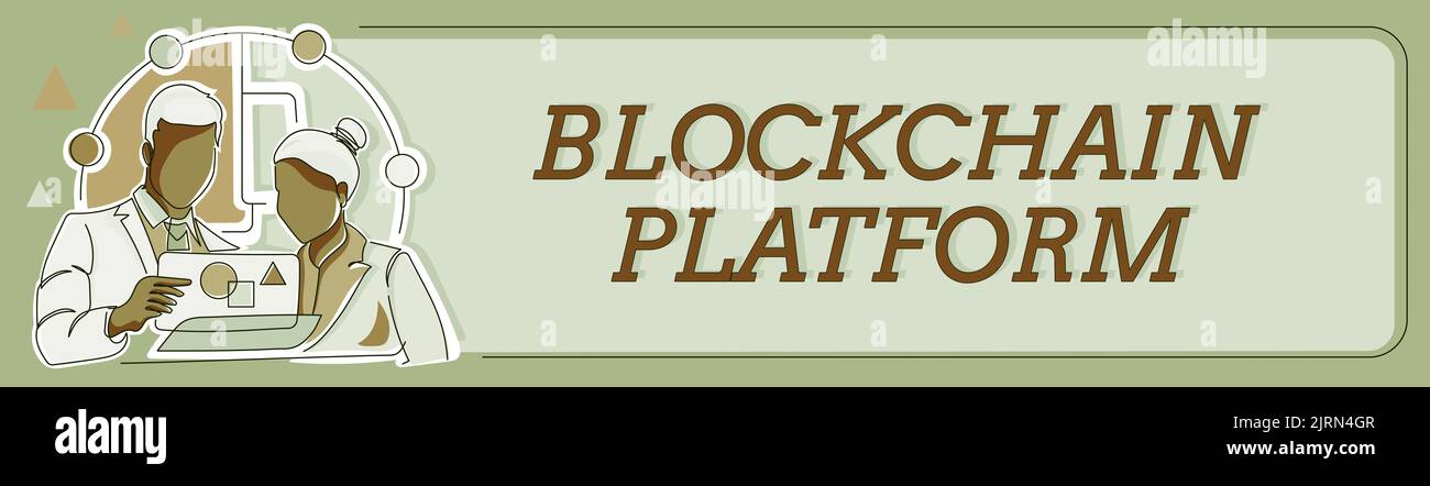 Handwriting text Blockchain Platform. Business overview Cryptocurrency ...