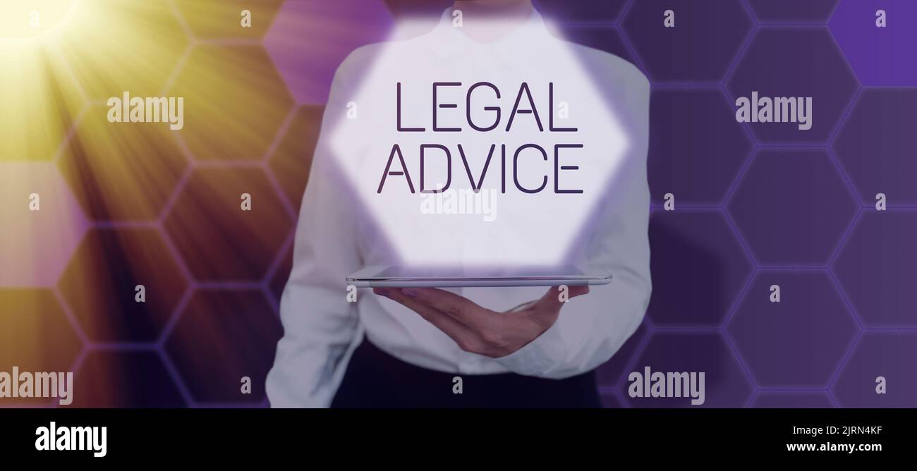 Text showing inspiration Legal Advice. Word Written on Recommendations ...