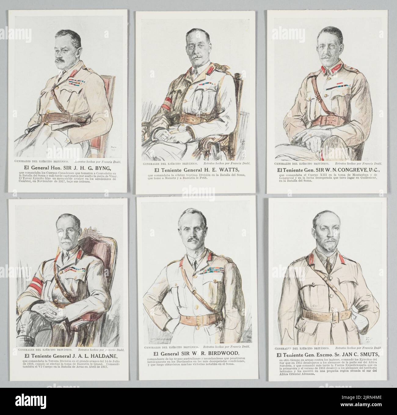 Spanish WW1 Postcards depicting British Military Leaders, circa 1918 ...