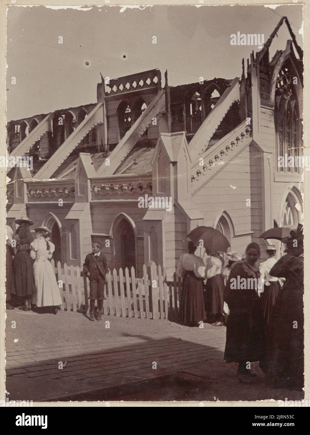 Ruins of Catholic Cathedral destroyed by fire in 1898, 1898, maker ...