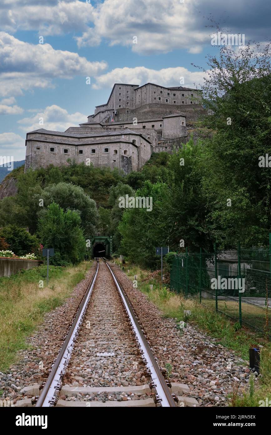 Aerial view of Bard fort. Bard, Aosta Valley, Italy Stock Photo - Alamy