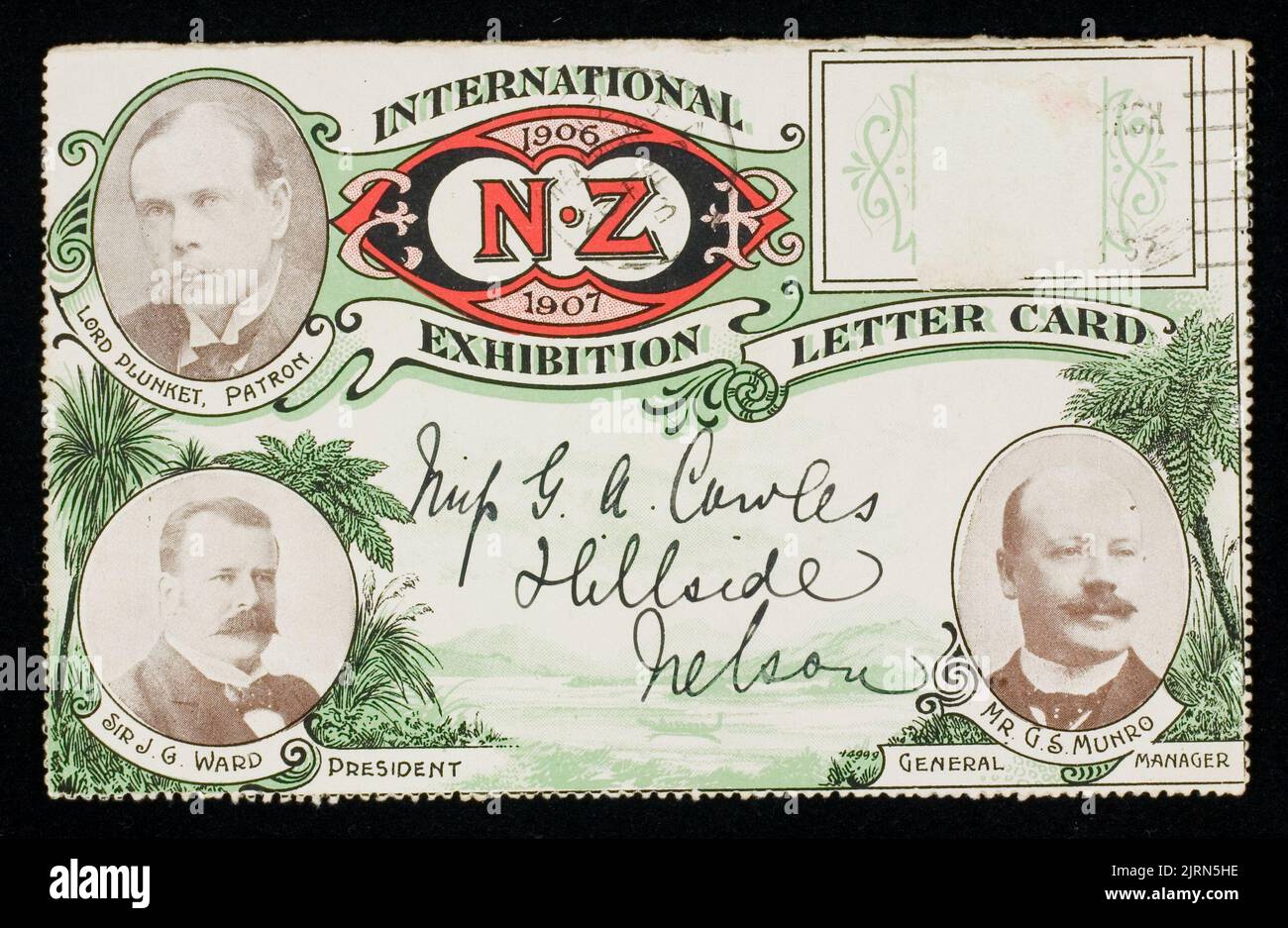 Lettercard, circa 1906-1907, New Zealand, maker unknown Stock Photo - Alamy