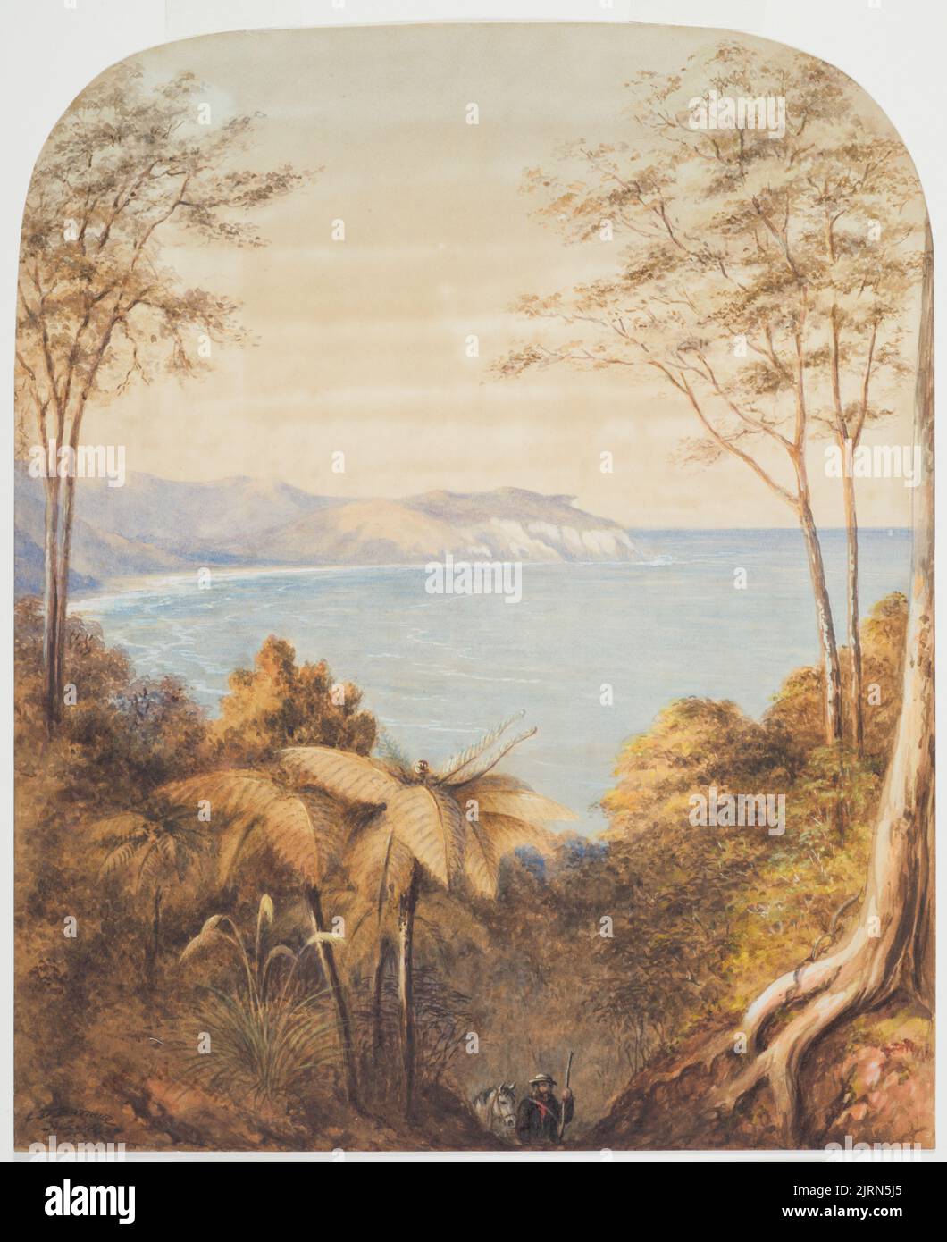 Untitled (New Zealand seascape), 1863, New Zealand, by Charles Decimus ...