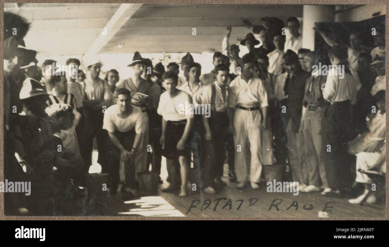 Potato race. From: World War I photograph album, 1919, by Herbert Green ...