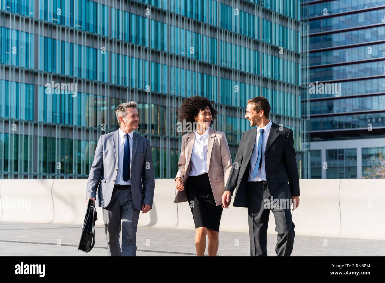 Multiracial group of business people bonding outdoors - International ...