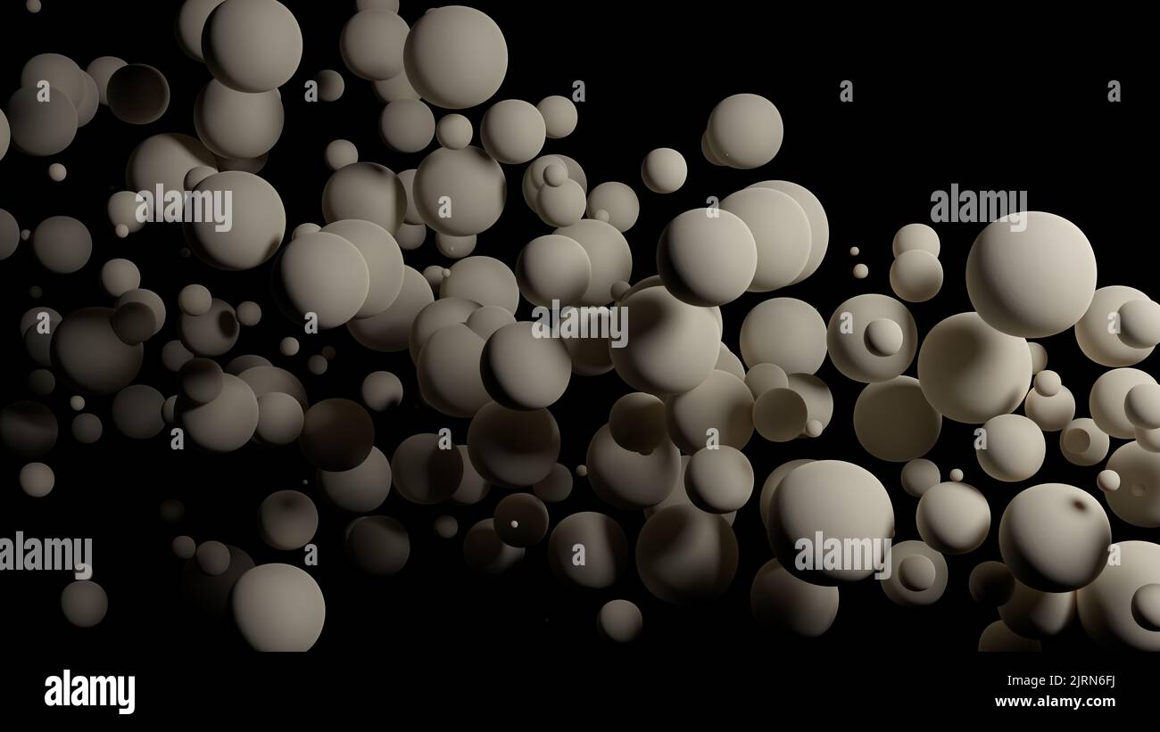 A 3D rendering of floating balls Stock Photo - Alamy