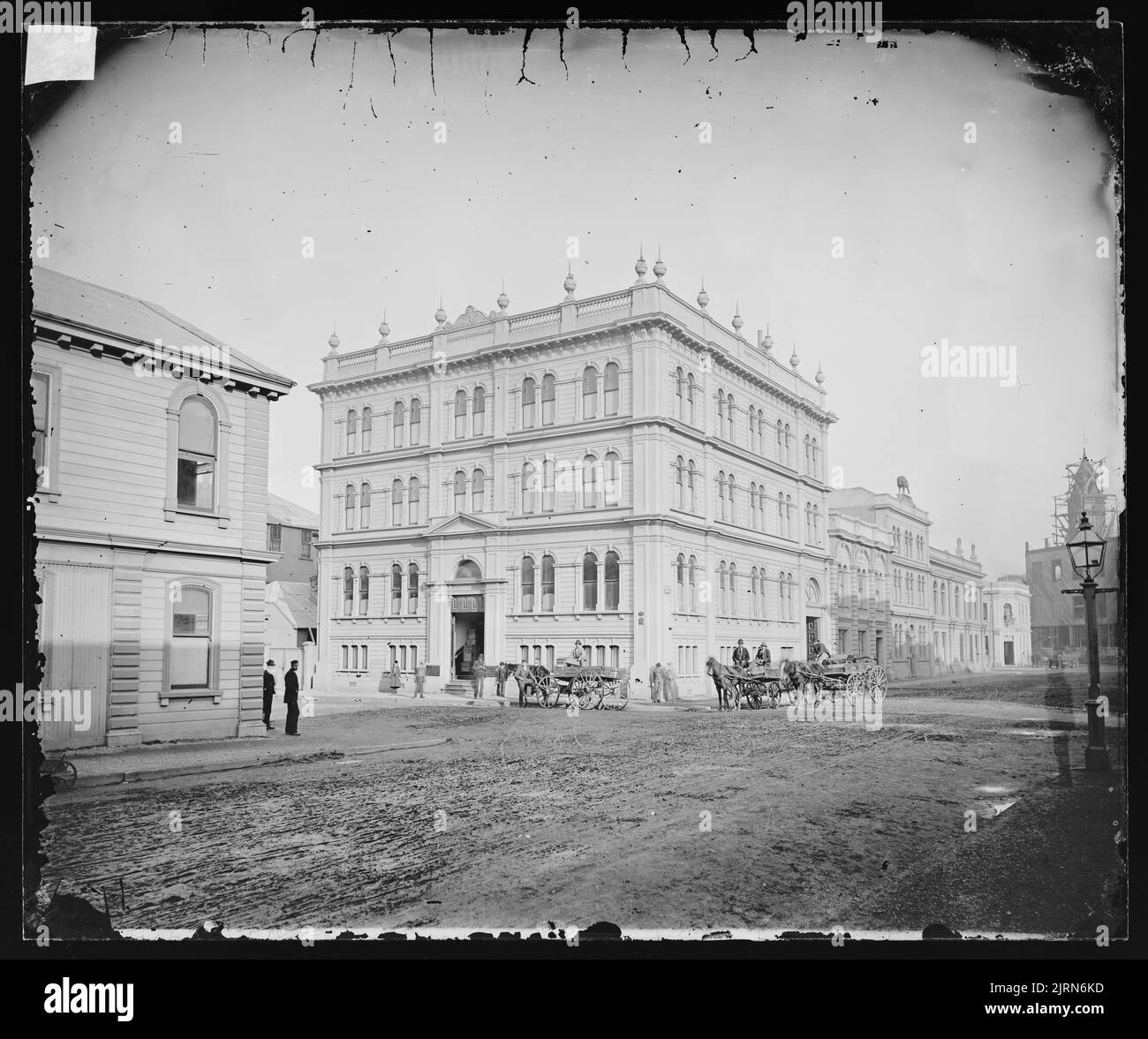 Nathan's Building on completion, 1870, Wellington, by James Bragge ...