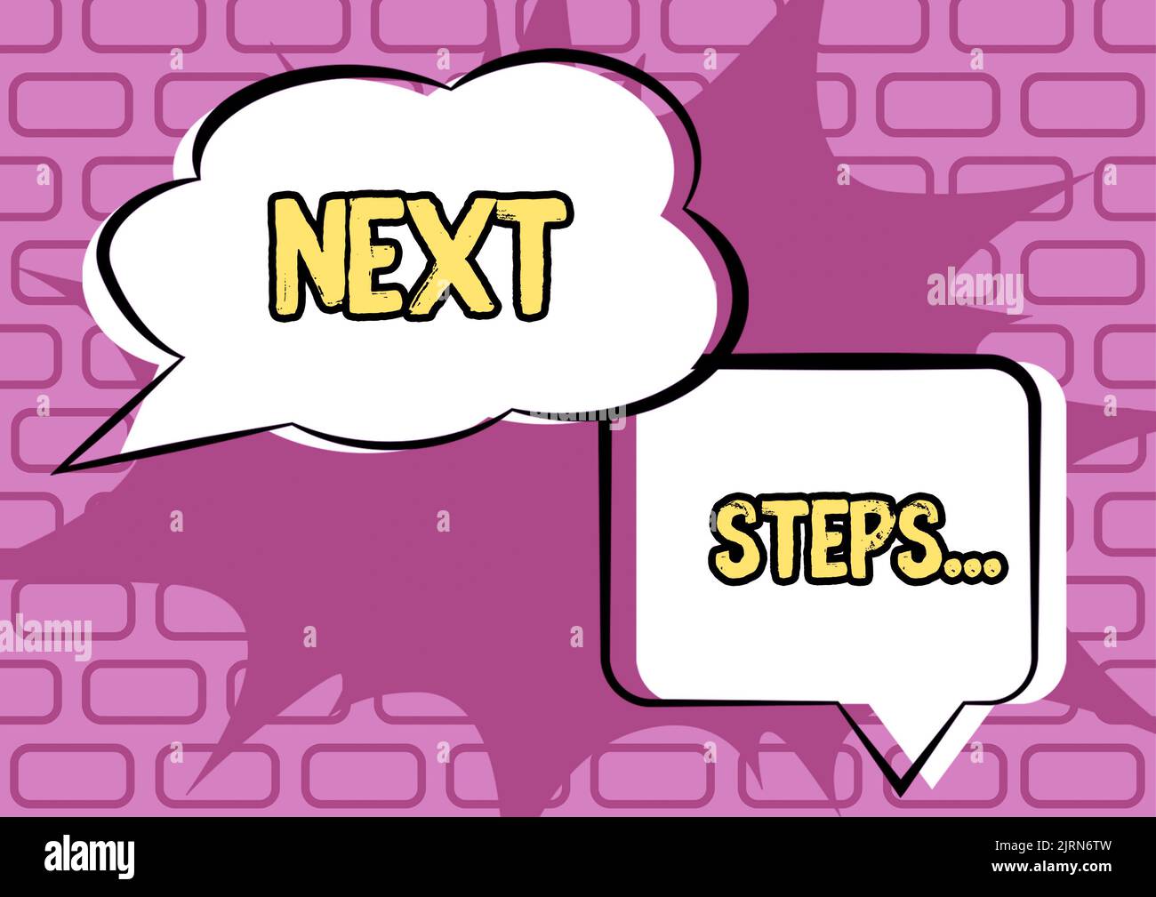Text caption presenting Next Steps. Business showcase Following Moves ...