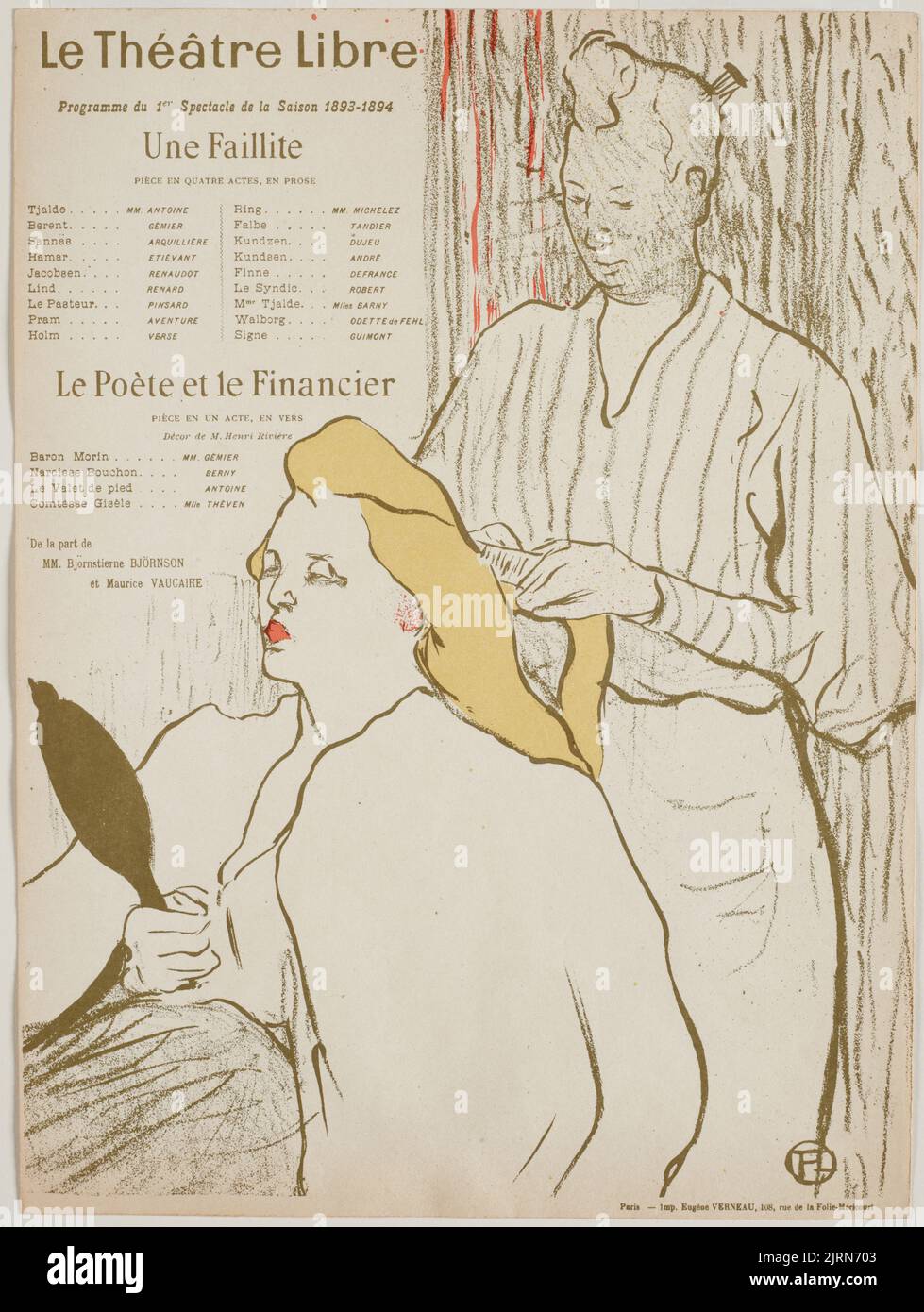 Le coiffeur, 1893, by Henri de Toulouse-Lautrec, E Verneau Stock Photo ...